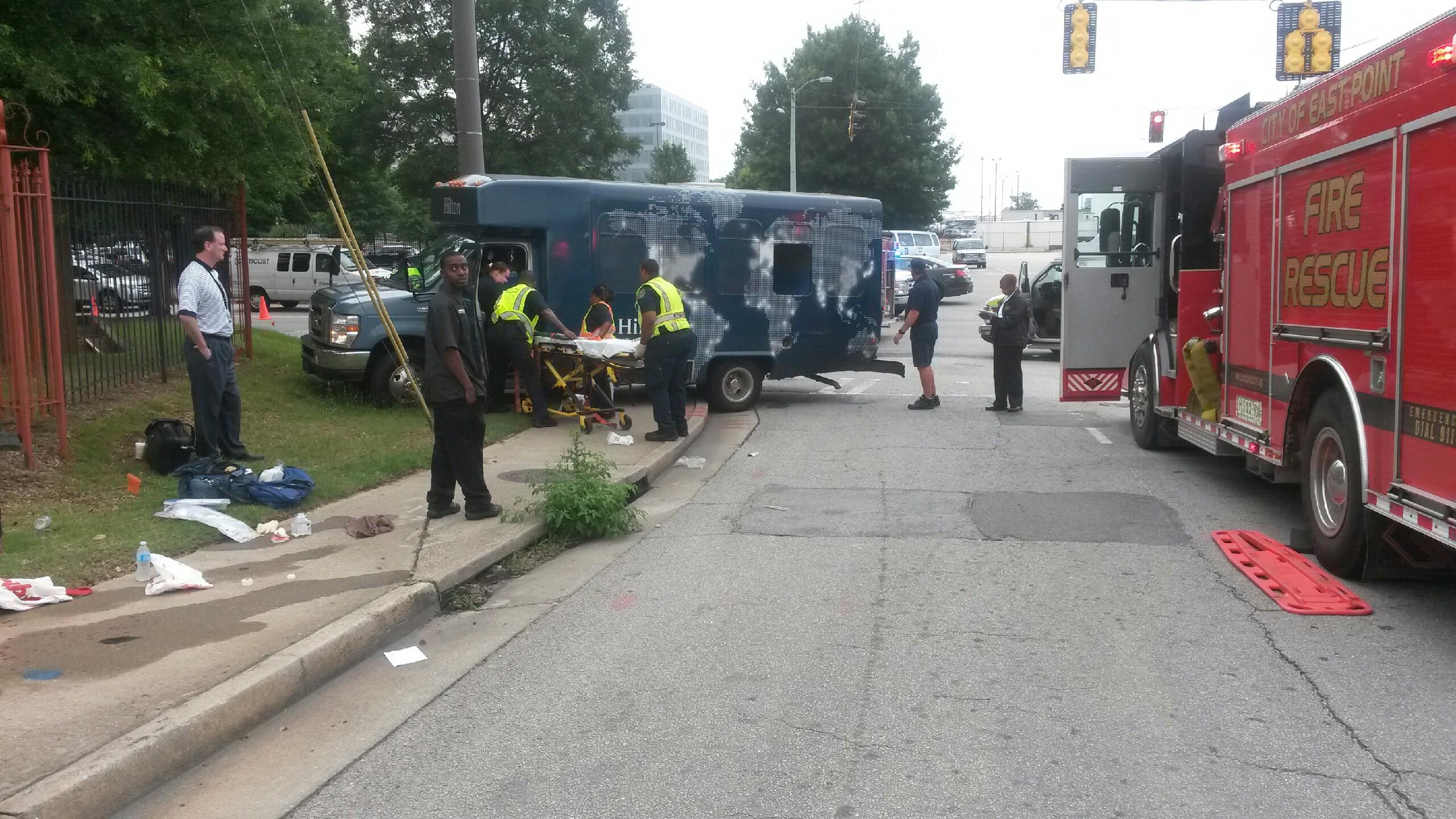 4 injured in hotel shuttle accident | 11alive.com