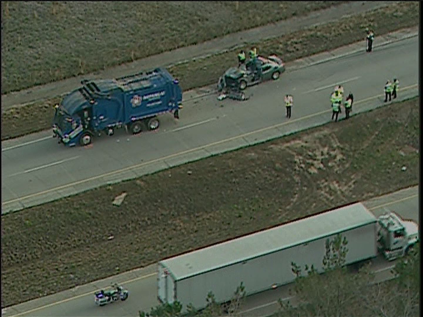 Garbage truck crash on 316 snarls traffic | 11alive.com