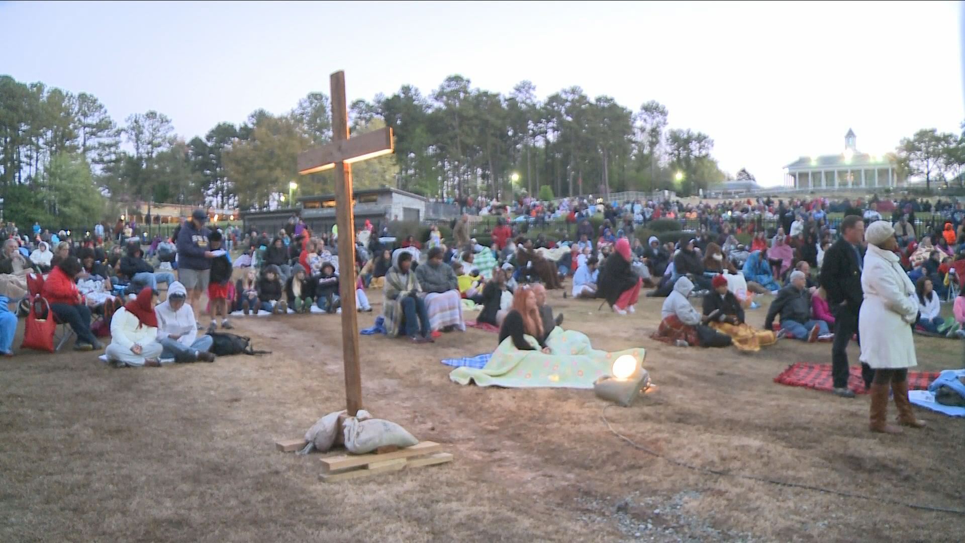 Wind force change at Stone Mountain Easter service | 11alive.com