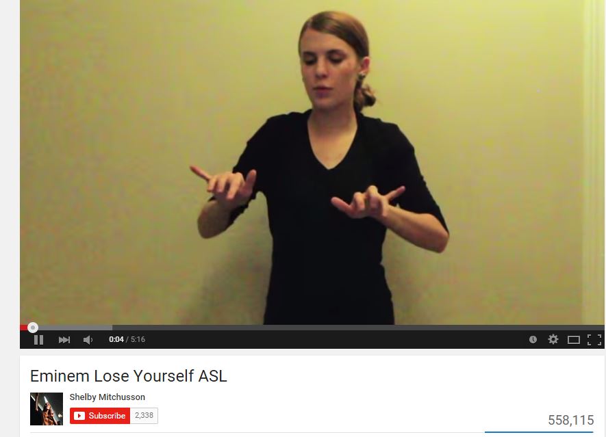 Woman's sign language version of Eminem's 'Lose Yourself' is amazing ...