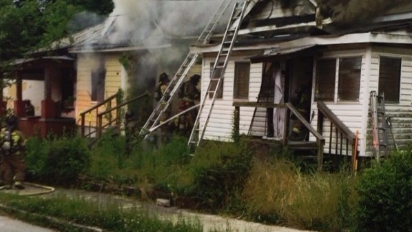 Three abandoned structures burned in northwest Atlanta Monday afternoon ...