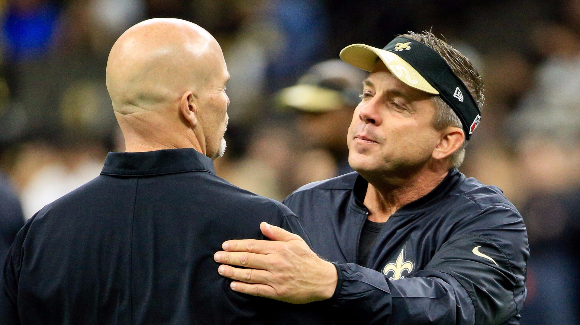 Falcons and Saints form unity circle on field before game | abc10.com