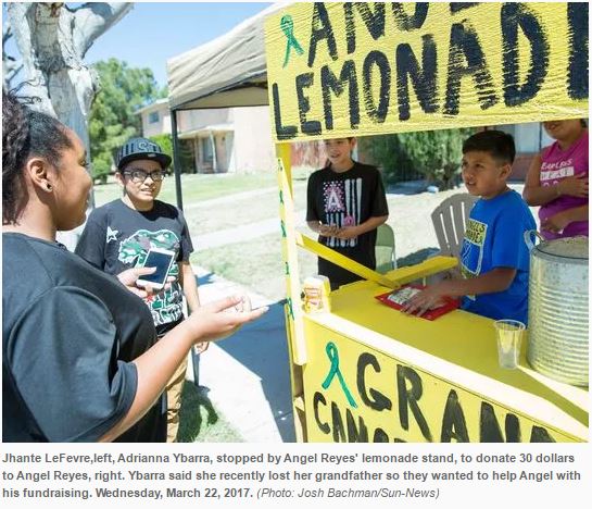 Boy's lemonade stand raises funds for ailing grandfather | 13wmaz.com