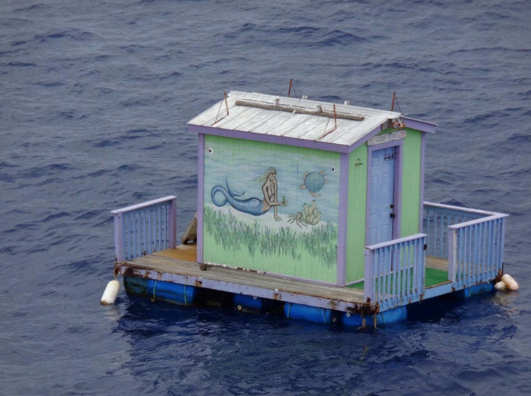 Solved: Coast Guard unravels mystery of mermaid house floating in Gulf ...