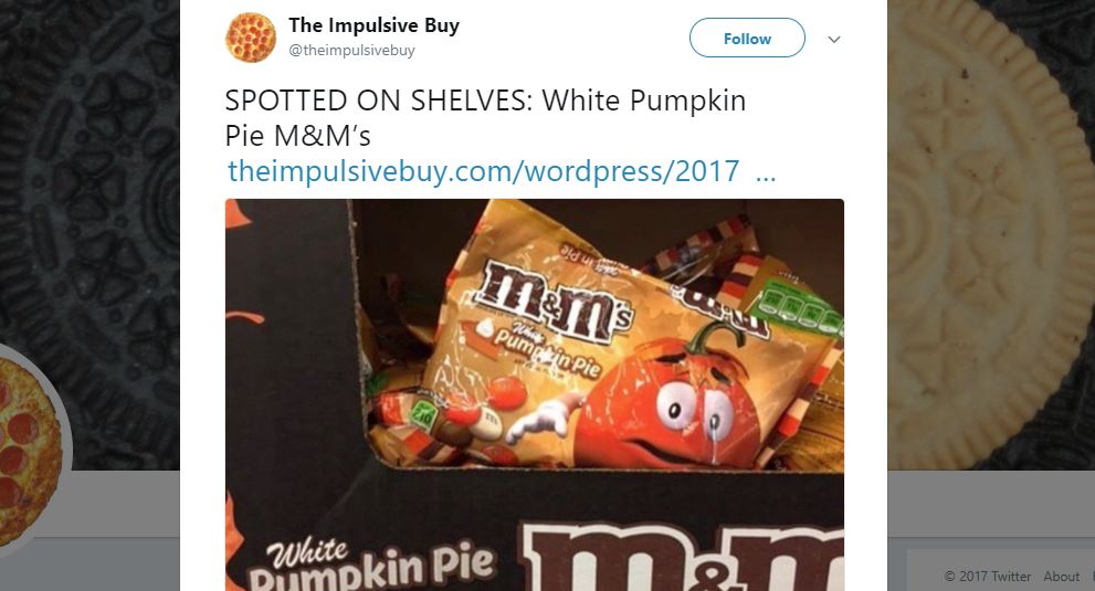 Pumpkin pie M&M's are here - and the internet says summer is over ...