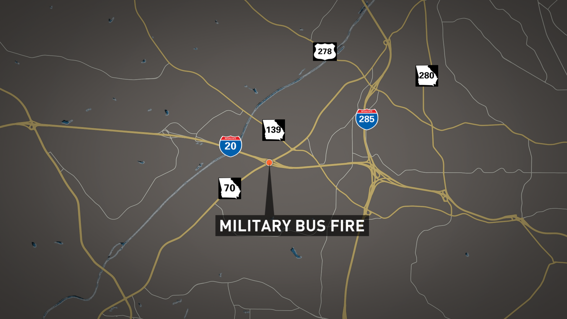 National Guard bus fire on I-20 EB near Fulton Industrial Blvd ...
