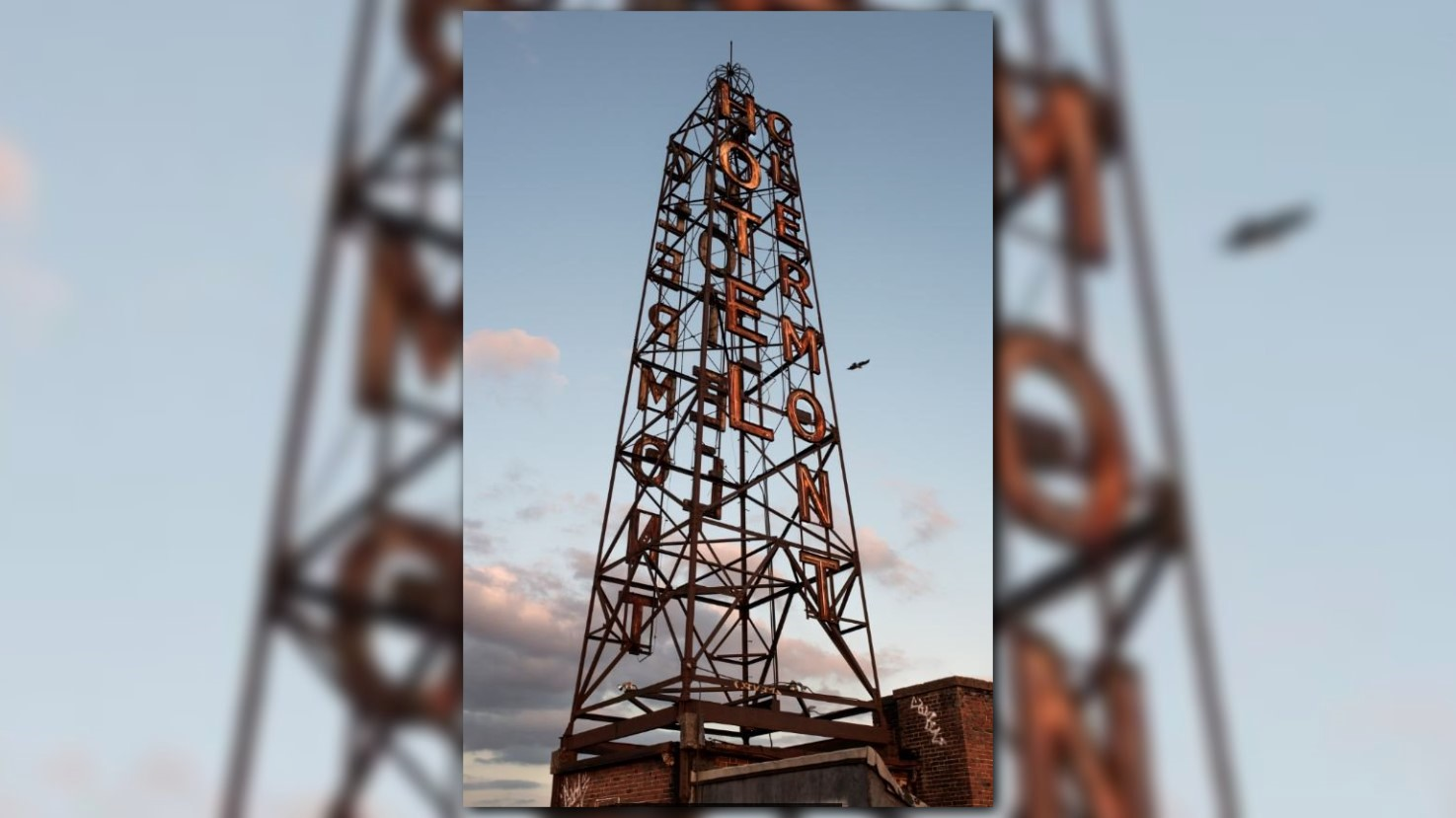 Iconic Hotel Clermont tower sign returns to rooftop | 11alive.com