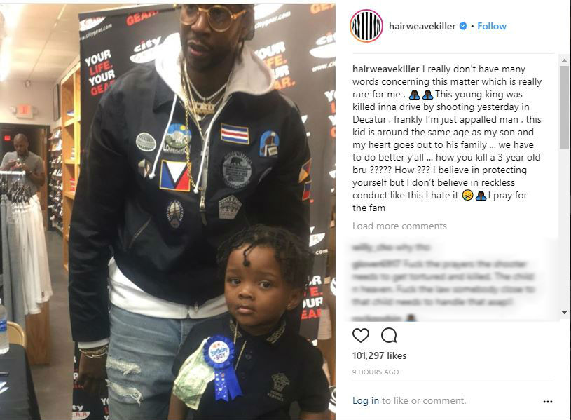 Rapper 2 Chainz Posts Tribute to 3-Year-Old Killed While Sleeping in ...